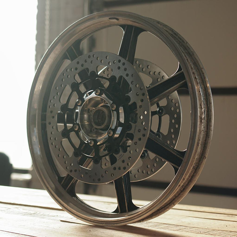 BMW Airhead R65/ R75 / R100 / K75 / K100 Cast Wheel to GSX-R Fork Adap ...