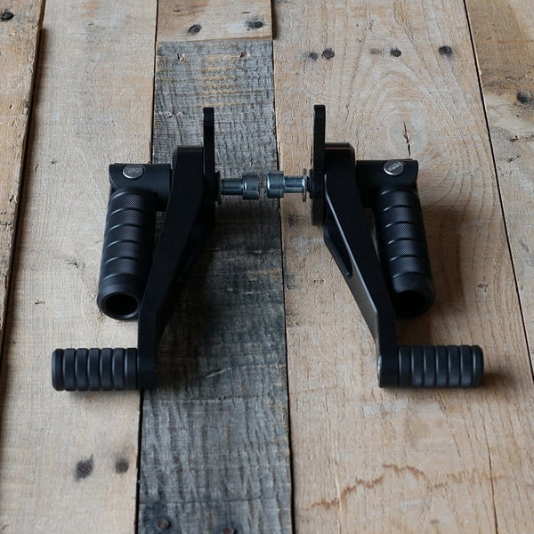 Cognito Moto Black Universal Rearsets - Folding Footpegs