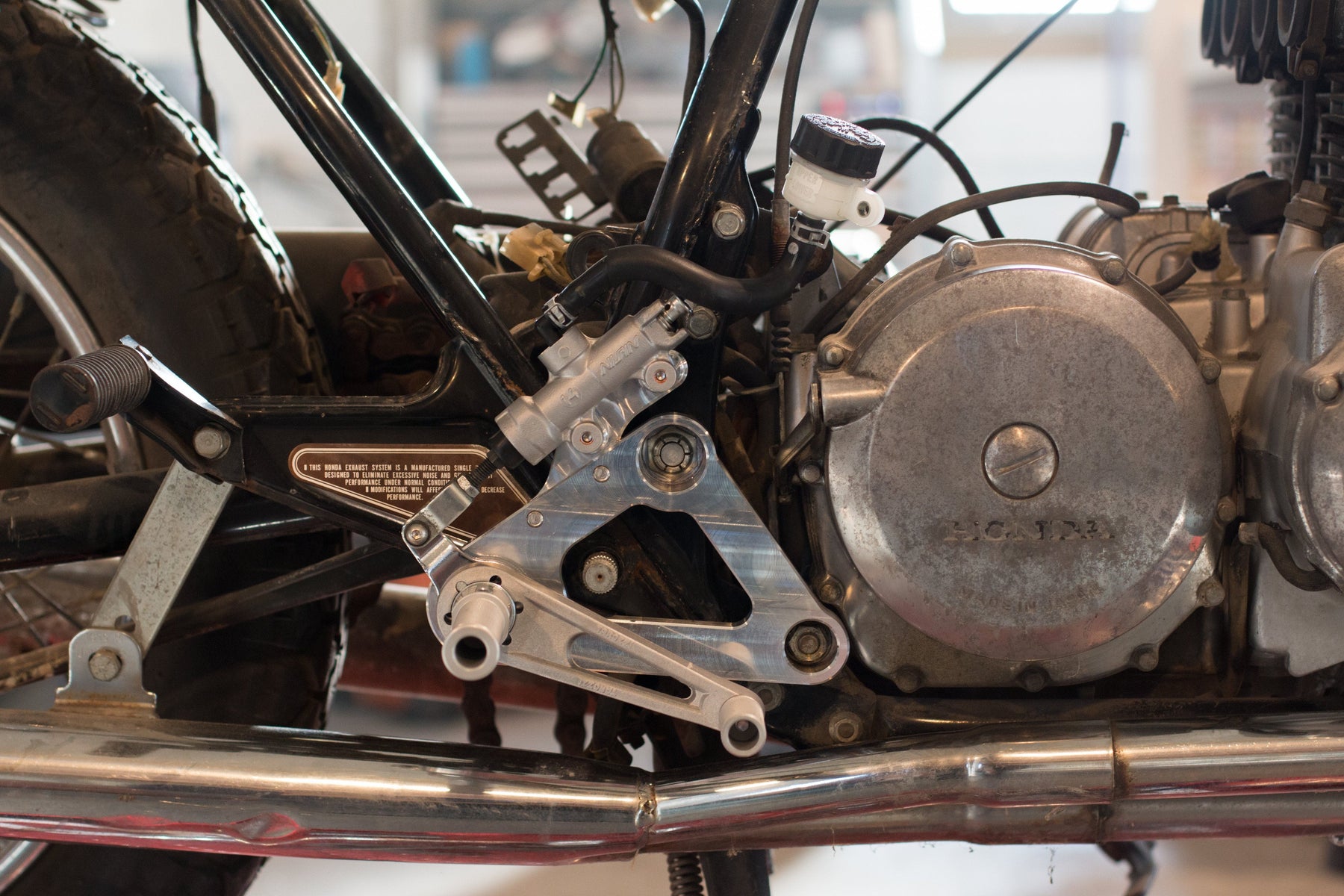 CB750 DOHC 1979-1982 Disc Brake Billet Aluminum Rearset Brackets ...